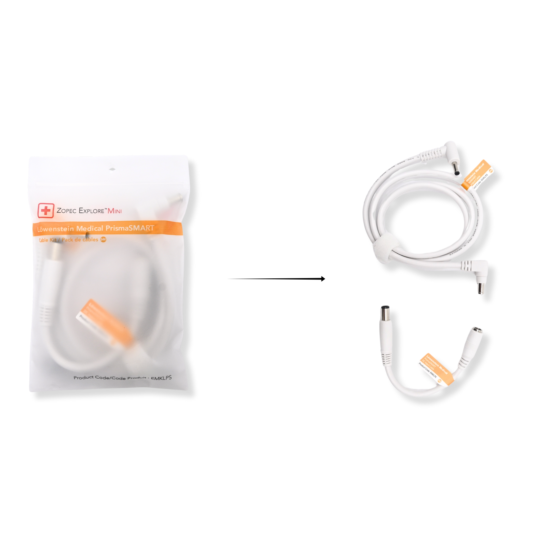 Zopec Explore Mini - DC Output and Input Cables for Löwenstein Medical